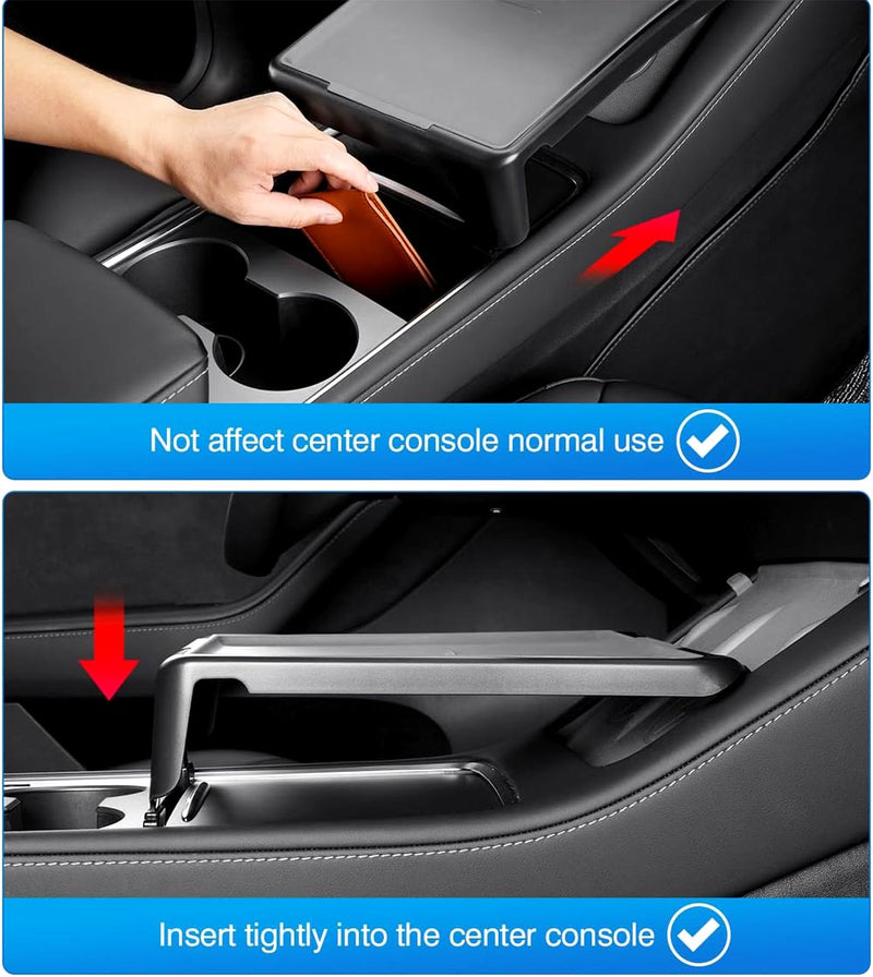 2021-2025 Tesla Model Y & Model 3 Center Console Tray Table - V2