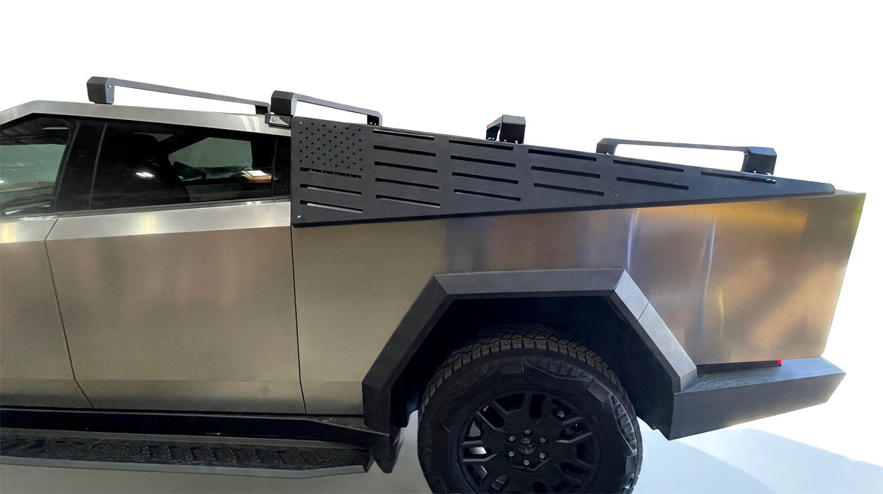 Tesla Cybertruck MOLLE Panels with USA Patriot Flag Design - Local Pic